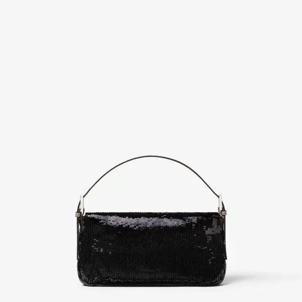 Fendi Baguette® 26424 Black Organza And Sequin Bag